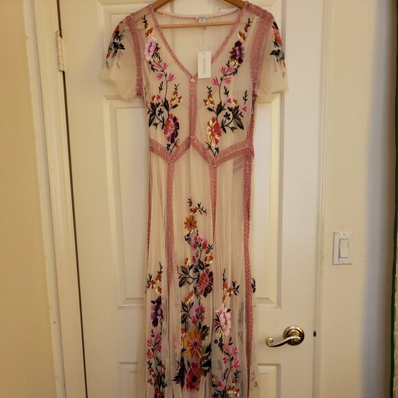 Sundance | Dresses | Nwt Sundance Catalog Garden Soiree Cream Pxs Maxi ...